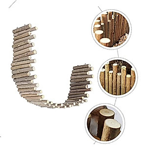 BUGUUYO Pet Wooden Fence Chinchilla Toys Pet Toys Wooden Playpen Wooden Hamster Fence Hamster Door Fence Hamster Suspension Bridge Toy Pet Cage Fence Toy Easy Installation Fence Toy Simple