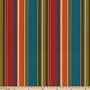 Pillow Perfect Reversible Floral Stripe Indoor/Outdoor Solid Back 1 Piece Square Corner Chair Cushion with Ties, Deep Seat, Weather, and Fade Resistant, 36.5" x 18", Brown/Orange Annie, 1 Count