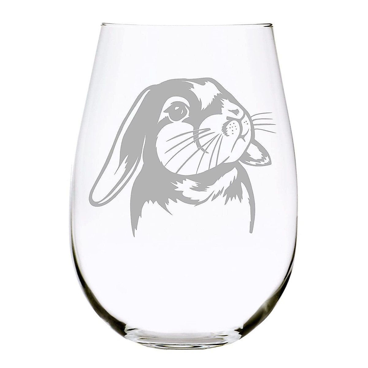 C & M Personal Gifts- Easter Bunny Stemless wine glass, 17 oz. (B1)