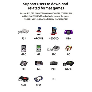 FABB RG35XX Handheld Console, 64+128G Game Console with 8000 Games, 3.5-Inch Cortex-A9 System Console, for Kids and Adults (Transparent Purple)