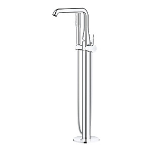 GROHE 2349100A Essense Single-Handle Freestanding Bathtub Faucet with Handheld Shower, Brass, Starlight Chrome