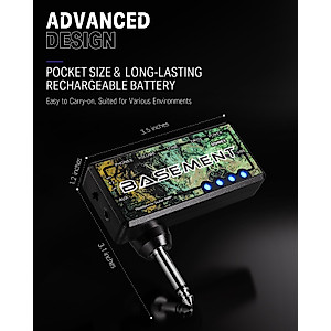 Donner Bass Guitar Headphone Amp Basement USB Rechargeable Mini Portable Bass Headphone Amplifier for Bass Guitar