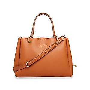 Anne Klein AK Lock Satchel, Saddle