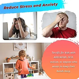 Bubble Push Pop Tie-Dye Sensory Fidget Pop Toy- Stress, Anxiety & Tension Relieve, Family Game Night, Great for Anyone with Autism, ADHD, ADD, Gift Idea for All Ages (Blue/Purple)