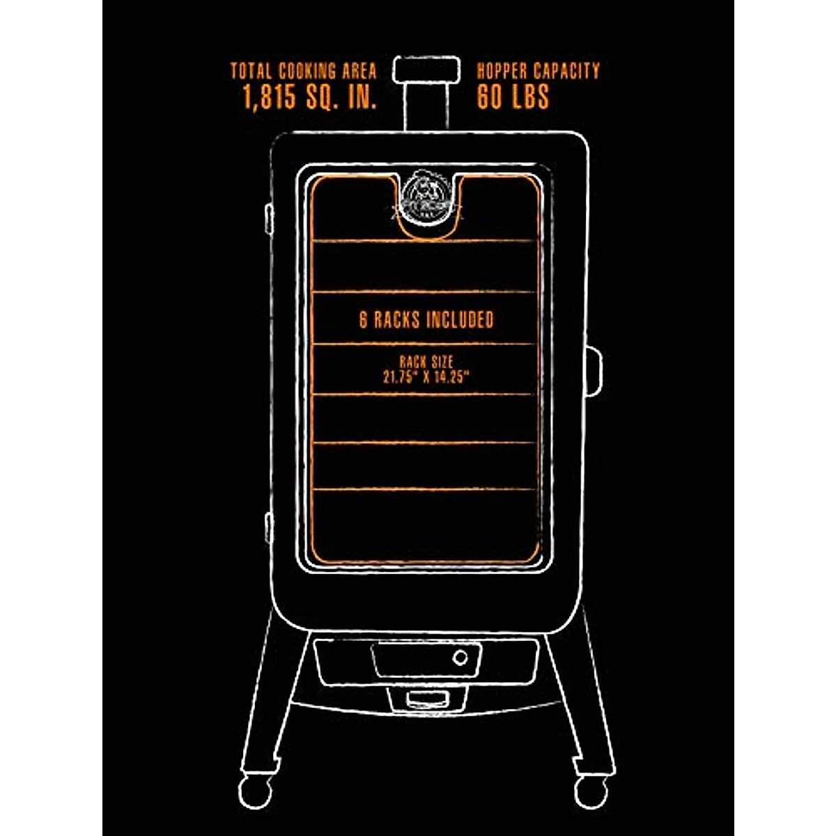 PIT BOSS PB7000SP Wood Pellet Smoker, 7 Series Vertical, Black