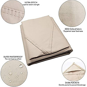 Ontheway 5FT x 8FT Double Tiered Replacement Canopy Grill BBQ Gazebo Roof Top, for Gazebo Model L-GZ238PST-11 Only