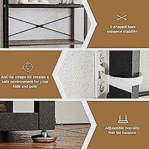 Vicodabo 5 Tier Multipurpose Free Standing Shelves, Heavy Duty Industrial Organizer Open Shelving Unit, Ideals for Living Room, Kitchen, Bedroom and Office