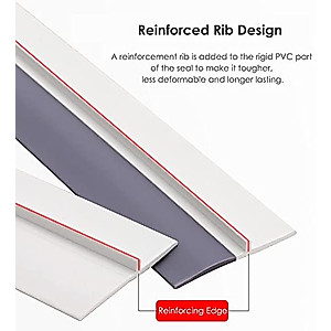 Self Adhesive Door Draft Stopper, Strong Door Sweep for Exterior & Interior Doors, Door Bottom Seal Strip for Reduction Soundproof, Brown