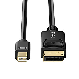 Moread Mini DisplayPort to DisplayPort Cable, 6 Feet, Gold-Plated DisplayPort to Mini DisplayPort (4K@60Hz, 2K@144Hz) Mini DP to DP Display Cable - Black