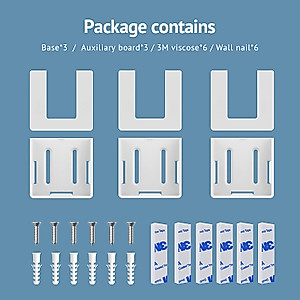 Ayotu 3 Pack Wall Mount for Wyze Cam V3 & Wyze Cam V2 & Wyze Cam Spotlight, Strong Adhesive Holder 3M Stick On-Easy to Install, Another Installation Methods-Screws Bracket(NOT Include Camera), White