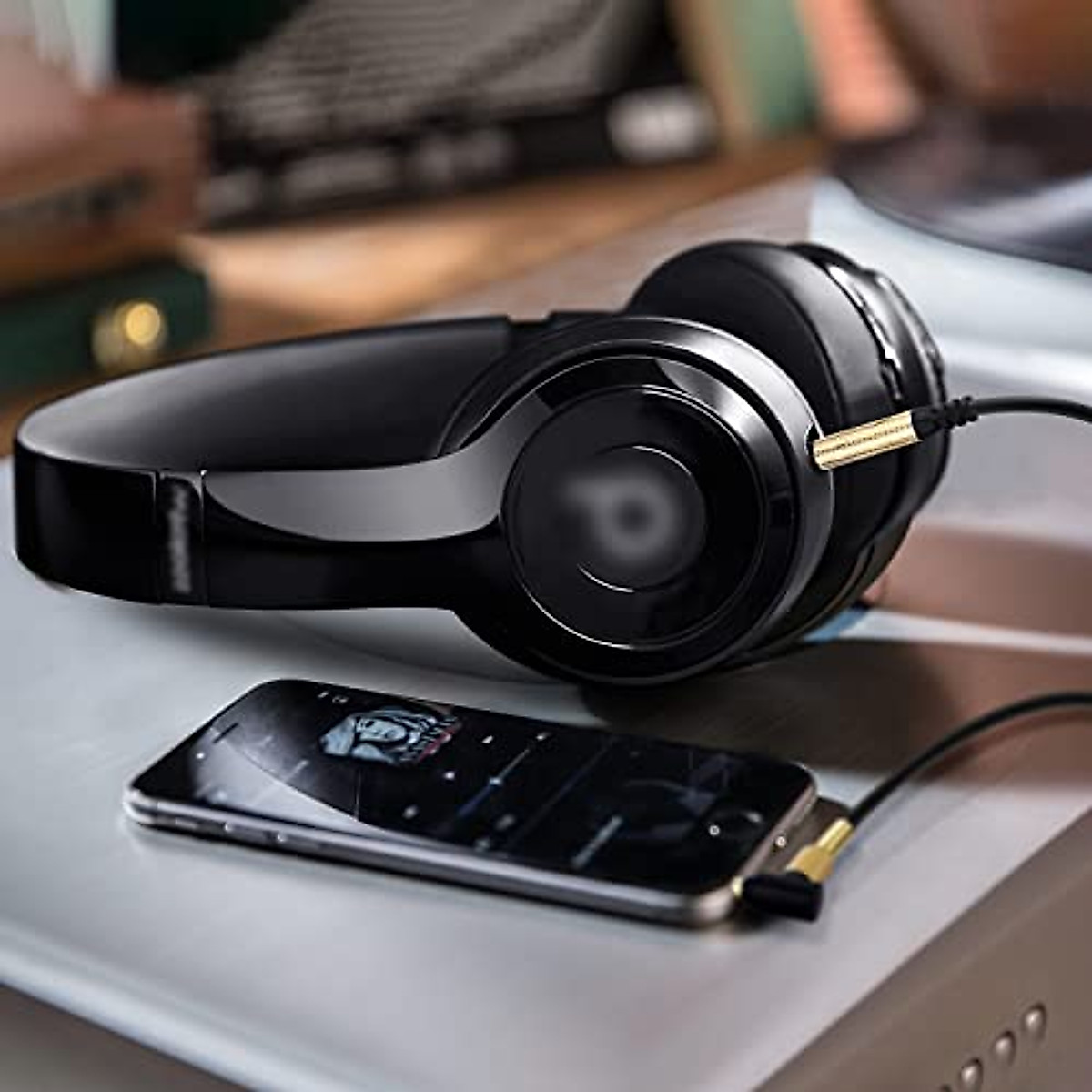 Studio3 Coiled Audio Cable Replacement for Beats Studio3 / Solo3 Wireless Headsets, 3.5mm in-line Mic/Volume Control Headphone Cord Works on PS5 Xbox One, 8ft