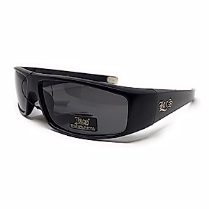 Locs - Flat Top Wrap OG Gangsta Hardcore Locs Sunglasses (Matte Black), unisex-adult