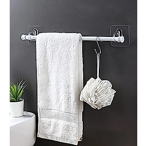 ZQSM New Shower Gel Bottle Rack Hook,Drill Free Transparent and Traceless O Ring Hooks,Shower Gel Bottle Rack Hook Bracket，Multifunctional Round Hook self Adhesive Wall Mounted (20PCS)