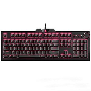 Gaming Keyboard Wired Gaming Mechanical Keyboard 104 Keys 15 RGB Backlight Cherry MX Switch 1000Hz Suitable For Office And Home Use Mechanical Gaming Keyboard ( Color : Black , Size : Red switch )