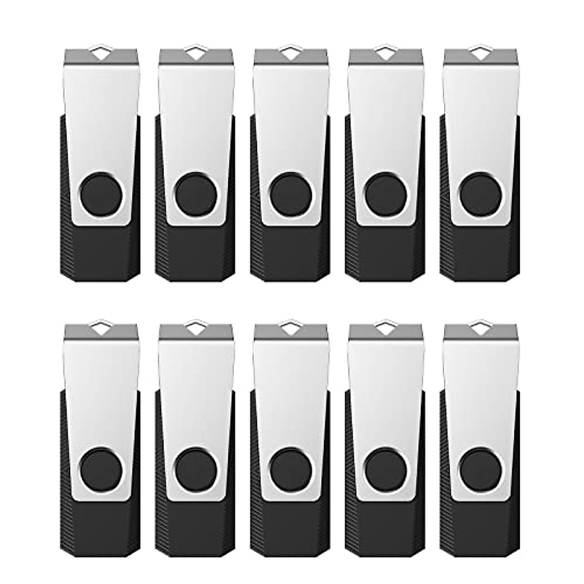 MONGERY 16GB USB Flash Drives 20 Pack Bulk Memory Stick Swivel Thumb Drive Jump Drive with LED Light for Storage and Backup