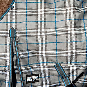 Jeffers Poplar Head Refuge 1200 Denier Turnout Sheet, 0 Gram, Hamilton Blue & Slate Plaid, 81"