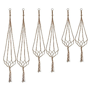 Plant Hangers Indoor Macrame Hanging Planter Holder 6 Pack, 3 Sizes