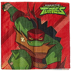 Rise of the Teenage Mutant Ninja Turtle Luncheon Paper Napkins - 6.5" x 6.5" | Multicolor | Pack of 16
