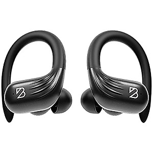 Runner 60 Wireless Sport Earbuds for Running 80 Hour Long Battery Life Over the Ear Earbuds with EarHooks, Wrap Around Ear buds Wireless Bluetooth Earbuds with Microphone, Earphones In Ear Headphones