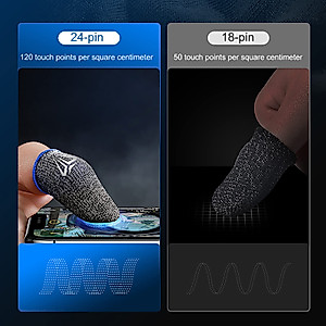 Gaweb Gaming Finger Covers Sweat Proof Breathable 0.98MM Thin Mobile Game Controller Fingertips Sleeves Thumb Gloves Red A