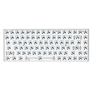84Keys RGB DIY Mechanical Keyboard, 75% TKL Wired Gaming Keyboard DIY Kit with RGB Backlight, Hot Swappable 3pin 5pin Switch Shaft, USB Type C Wired Connection(Silver White)