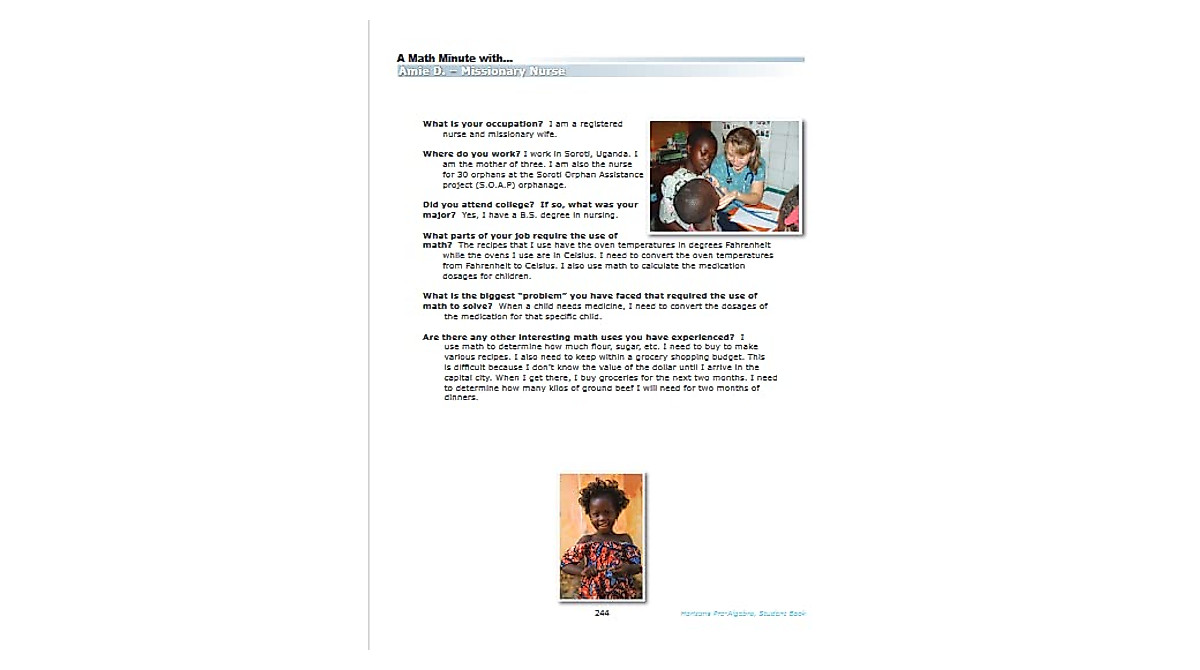 Horizons Pre-Algebra Student Book by Alpha Omega