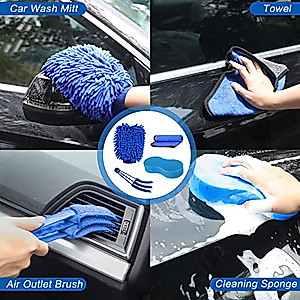 Eray 30PCS Car Detailing Brush Set，Auto Detailing Kit with Drill Brushes, Cleaning Supplies, and Power Scrubber