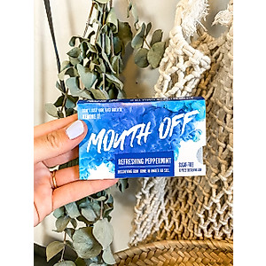 Mouth Off Breath Freshening Fast Dissolving Sugar-Free Gum, Refreshing Peppermint