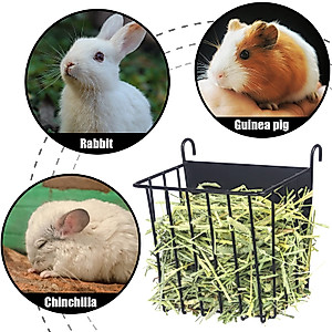 DEVIER Metal Rabbit Hay Feeder, Heavy-Duty, 6.9x4.7x6.6 in, for Multiple Pets