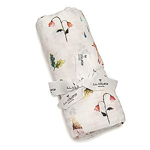 Loulou Lollipop Soft Baby Swaddle Blanket Muslin Wrap Receiving Blanket for Newborn to Toddler Girl and Boy, Large 47” by 47” - Woodland Gnome…