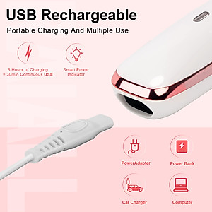 4 in 1 Electric Razor for Women, RAIALL Lady Electric Shaver Hair Remover for Face Legs Nose Underarm, Portable Bikini Trimmer Wet & Dry Cordless Hair Removal with 4 Floating Head - USB Recharge