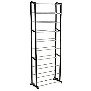 Metal Shoe Rack - 10 Tier Storage for Bedroom or Closet - Holds up to 30 Pairs