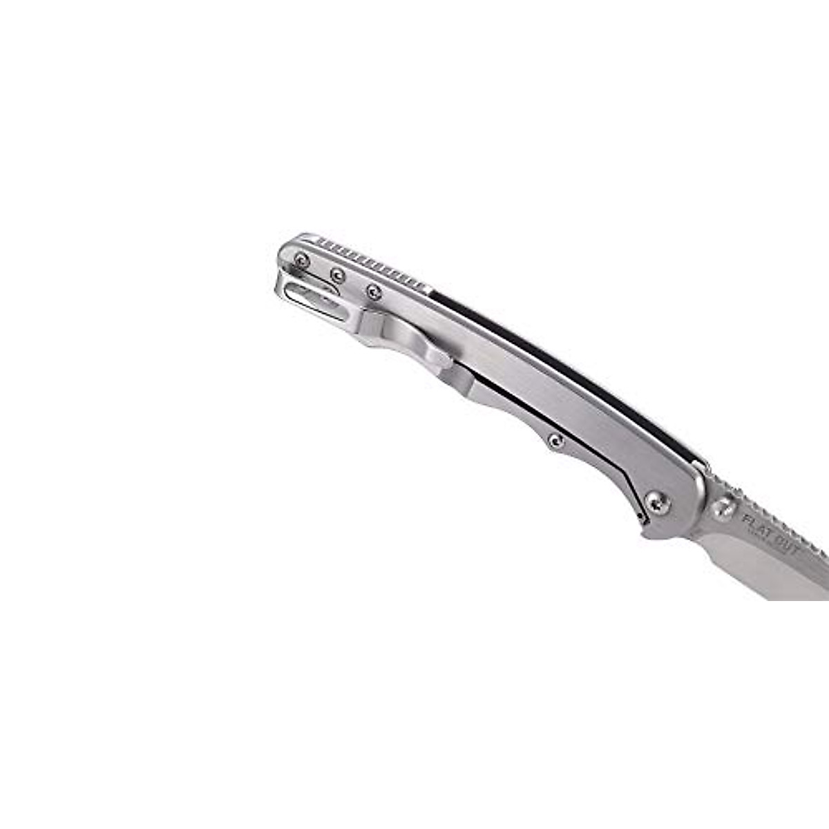 CRKT Flat Out EDC Folding Pocket Knife: Everyday Carry, Satin Blade, Assisted Open, Frame Lock, Stainless Steel Handle, Deep Carry Pocket Clip 7016