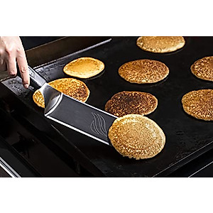 Blackstone 5550 Extra Long Griddle Spatula Set of 2- Perfect Heavy-Duty Stainless Steel Premium Flat Top BBQ Grill Accessories, Non-Slip Plastic Handle, Heat Resistant, Dishwasher Safe Easy to Clean