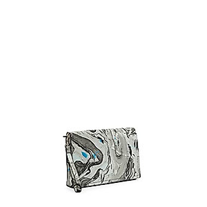 Lucky Zira Clutch, Marble Blue