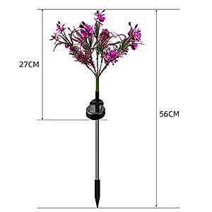 Aolyty Solar Lights Outdoor Garden Decorative, 2 Pack Solar Powered Phalaenopsis Flowers Lights Waterproof IP65 Solar In-Ground Lights, for Garden, Yard, Patio, Lawn Decor