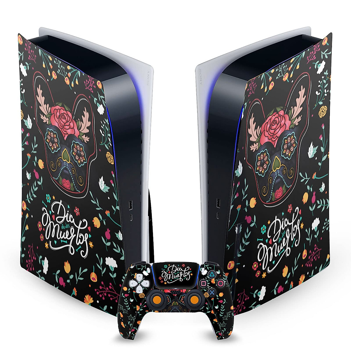 Head Case Designs Officially Licensed Klaudia Senator Day Of The Dead French Bulldog Vinyl Faceplate Gaming Skin Decal Compatible With Sony PlayStation 5 PS5 Disc Console & DualSense Controller