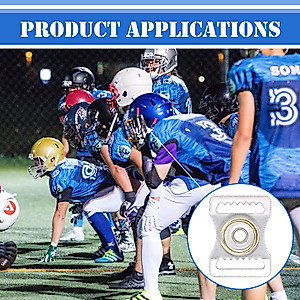 TiciKim 10 Pack Sports Helmets Buckle Stainless Steel Snap Chin Strap Buckle Helmet Repair Kit for Youth Football Baseball Hockey Sports