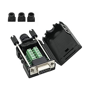 YIOVVOM DB9 Breakout Connector to Wiring Terminal RS232 D-SUB Male Serial Adapters Port Breakout Board Solder-Free Module with case(Female Serial Adapter)
