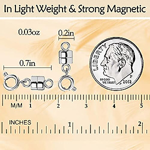 QULLTK Magnetic Necklace Clasps and Closures 18K Gold and Silver Plated Bracelet Converter Clasp,Suitable for Necklaces Chain Extender