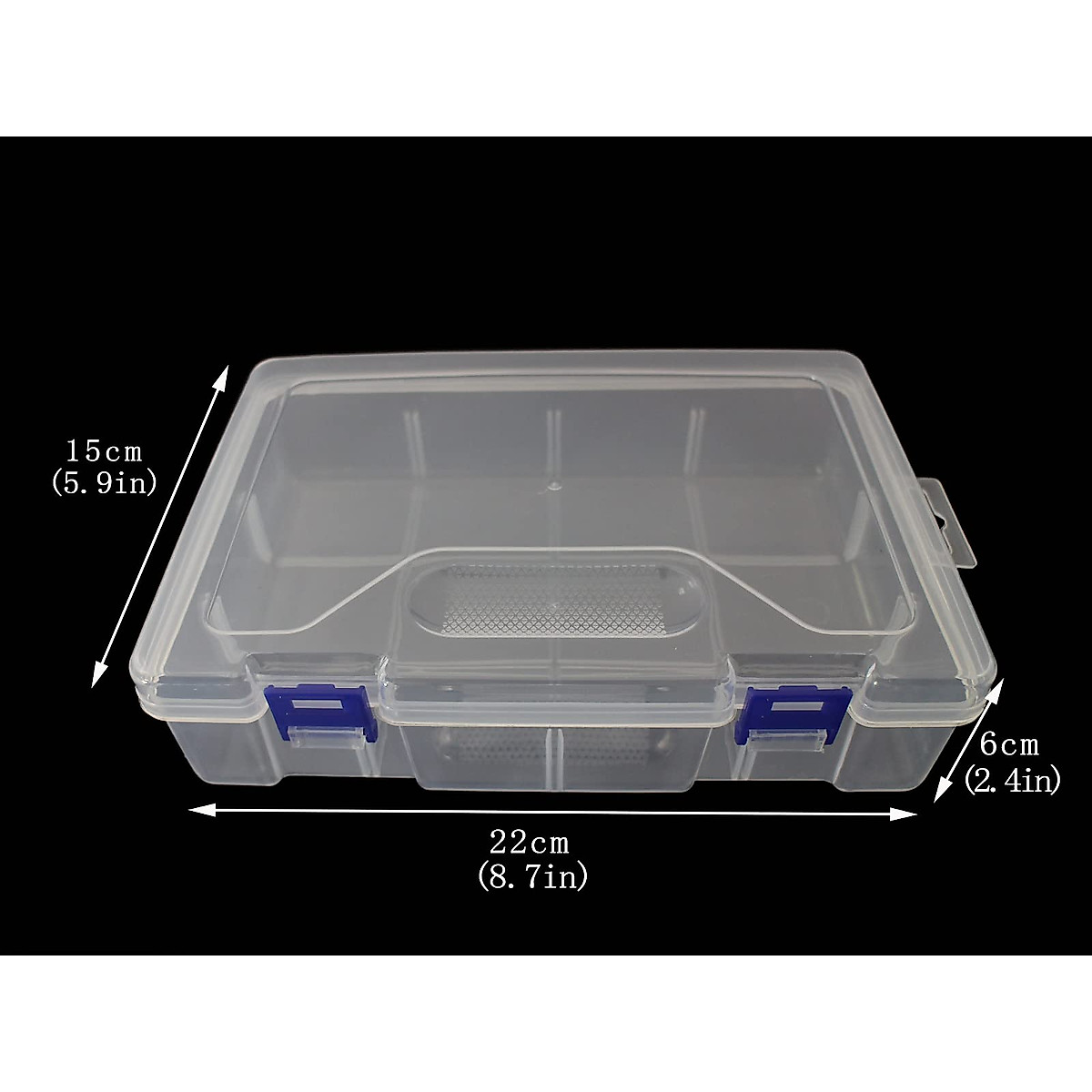 JESEP YONG 3pcs Clear Plastic Organizer Container Box, Containers Storage Box with Snap-Tight Closure Latch for Pencils, Puzzles, Small Toys,Jewelry Making & Sewing Crafts (3pcs Large Box)