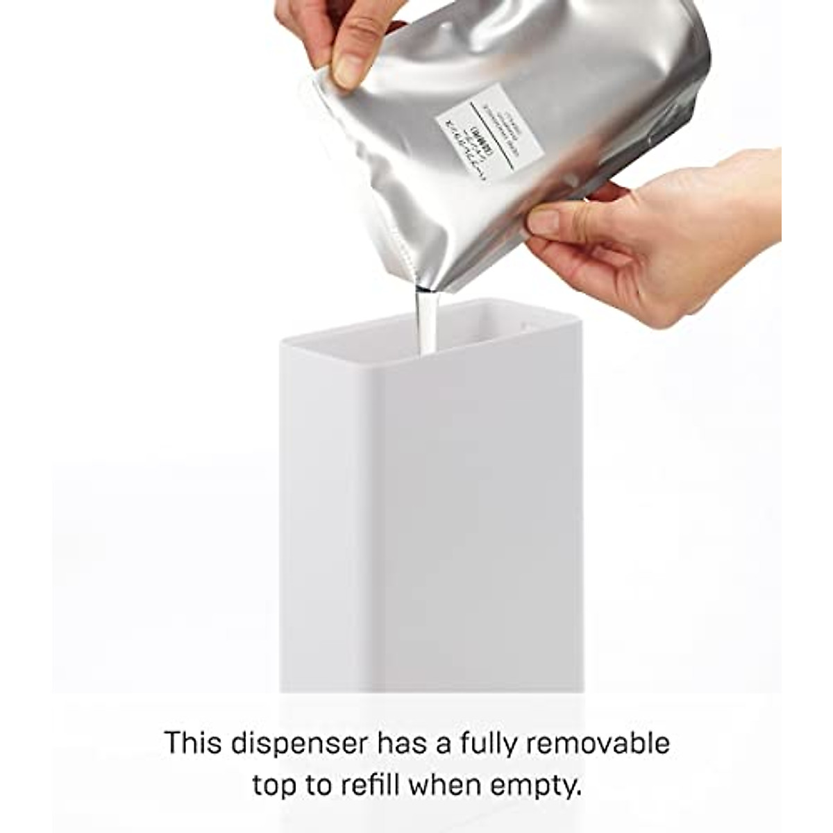 Yamazaki Tower Conditioner Dispenser White Rectangular