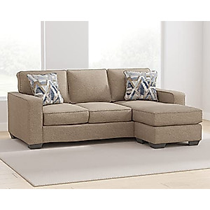 Signature Design by Ashley Greaves Modern Sectional Sofa Couch with Convertible Chaise Lounge, Gray