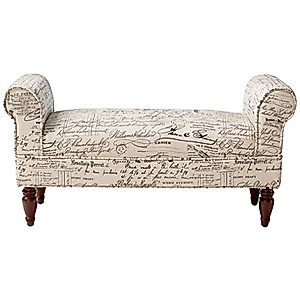 Linon Lillian Bench, Linen