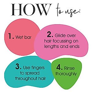 Peach not Plastic Conditioner Bar- Moisturizing for Dry, Damaged & Dull Hair | Leaves Hair Silky Soft | Plant Based, Vegan & Eco Friendly | 2.82oz