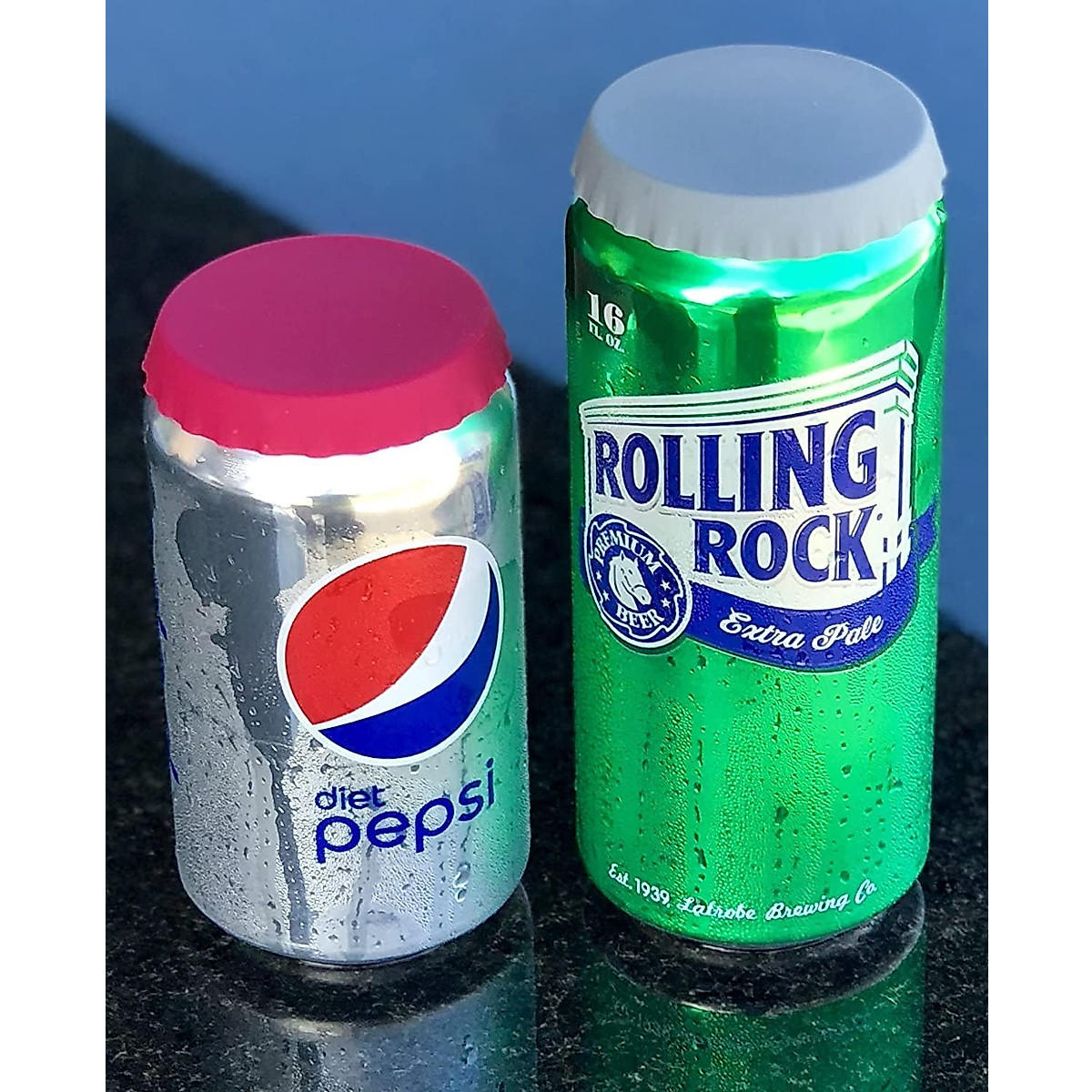 Silicone Soda Can Lids – Can Covers – Can Caps – Can Topper – Can Saver – Can Stopper – Fits standard soda cans (6 Pack, Assorted)