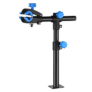 Auwey Bike Repair Stand Wall Mount Bike Repair Workstand Bike Workbench Bicycle Maintenance Rack Bike Repair Rack Bike Clamp Height Adjustable Bicycle Maintenance Rack