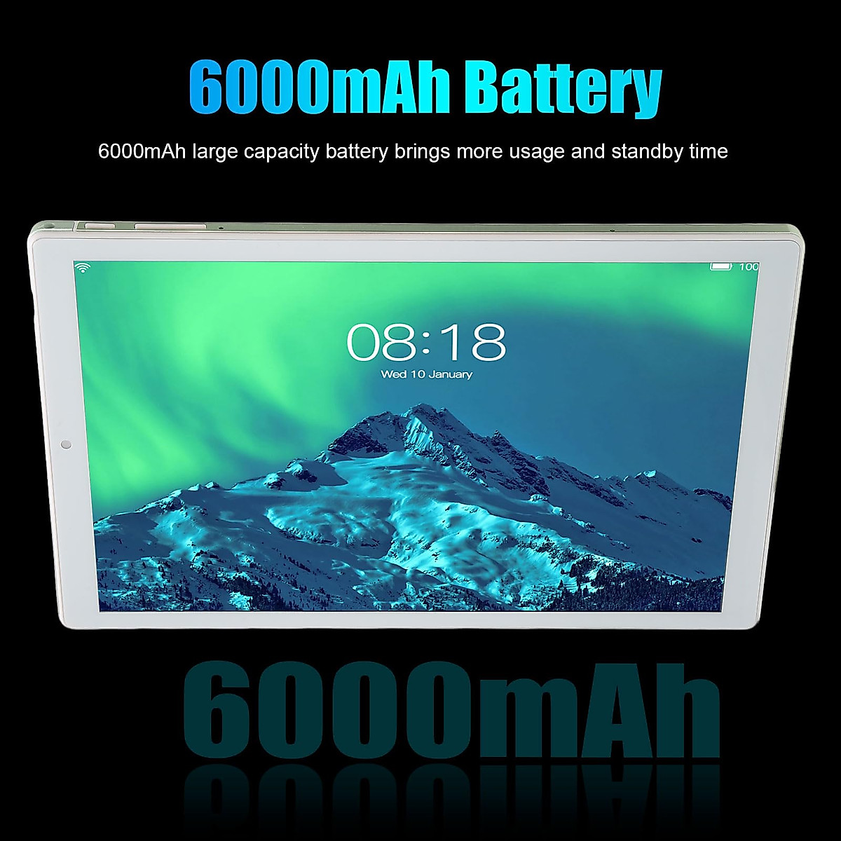 ciciglow S60 Android Tablet, 5G WiFi Tablet, 4G Calling Tablet, 10.1 Inch FHD Screen, Efficient Octa Core Processor, 6GB RAM 128GB ROM, 5MP+8MP Camera, 6000mAh (Green)