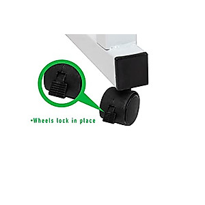 Mind Reader Adjustable Rolling Lapdesk Couch End, Side Table, Over Bed Desk, Medium, Brown