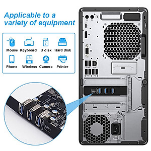 PCI-E to USB 3.0 4 Ports(1 X USB-C - 3 X USB-A) Expansion Card, PCI Express USB Add in Expansion Card, Internal USB3 Hub for Desktop PC Host Card Support Windows 10/8/7/XP and MAC OS 10.8.2 Above